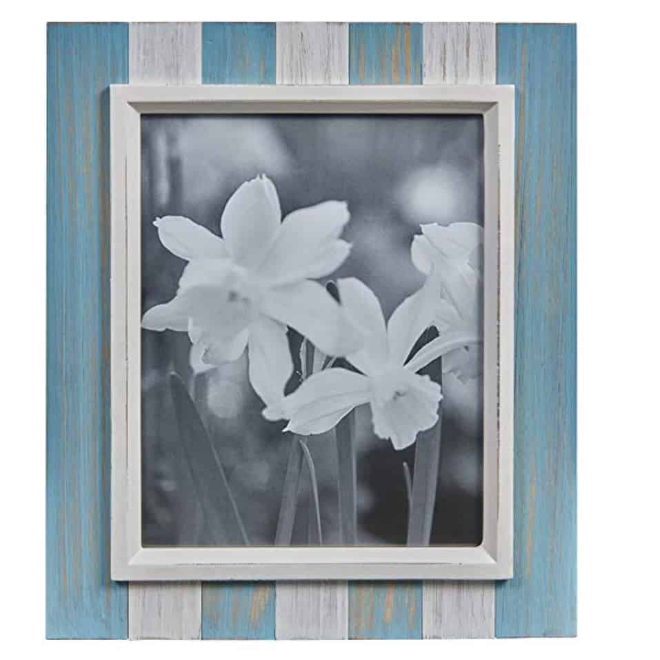 Blue, Grey, & White Distressed Wood Frame - Coastal Cheryl