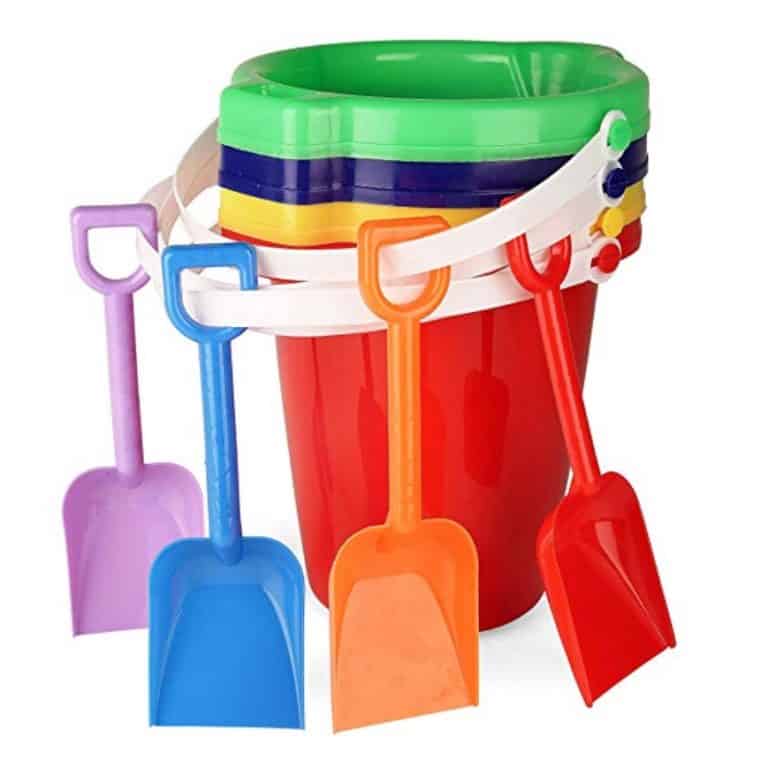 Beach Sand Buckets set of 4 - Coastal Cheryl