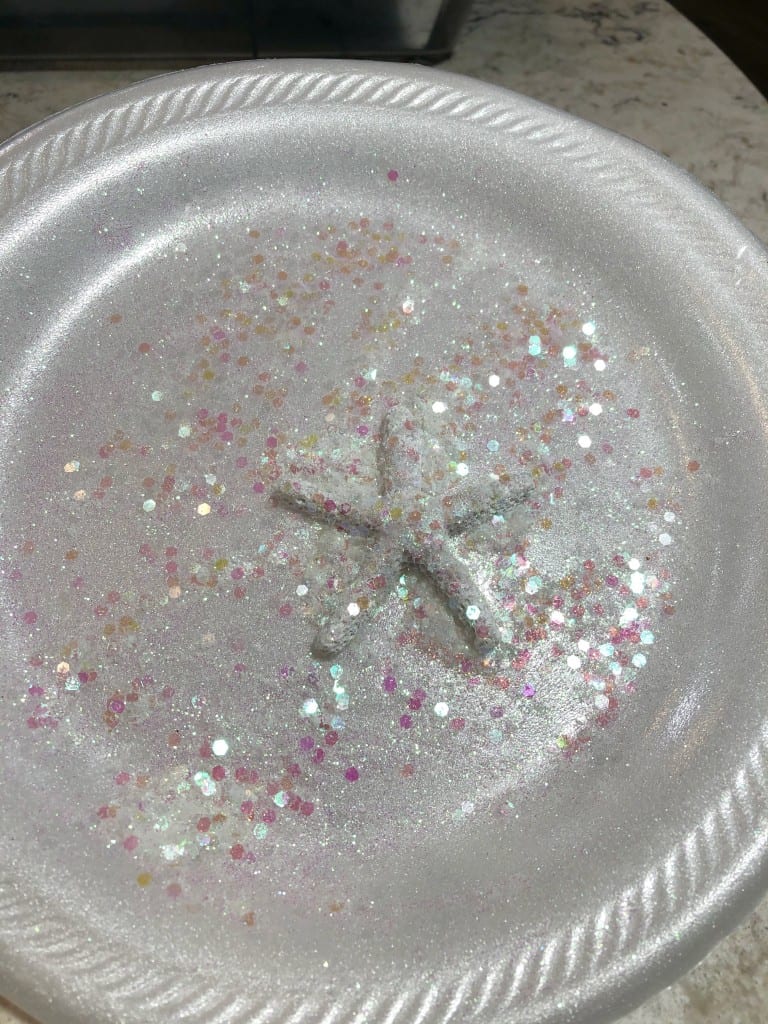 DIY Glitter Seashell Christmas Ornaments - Coastal Cheryl